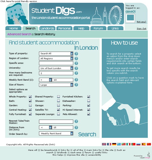Student Digs: The London Accommodation Portal
