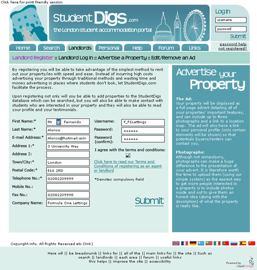 Student Digs: The London Accommodation Portal